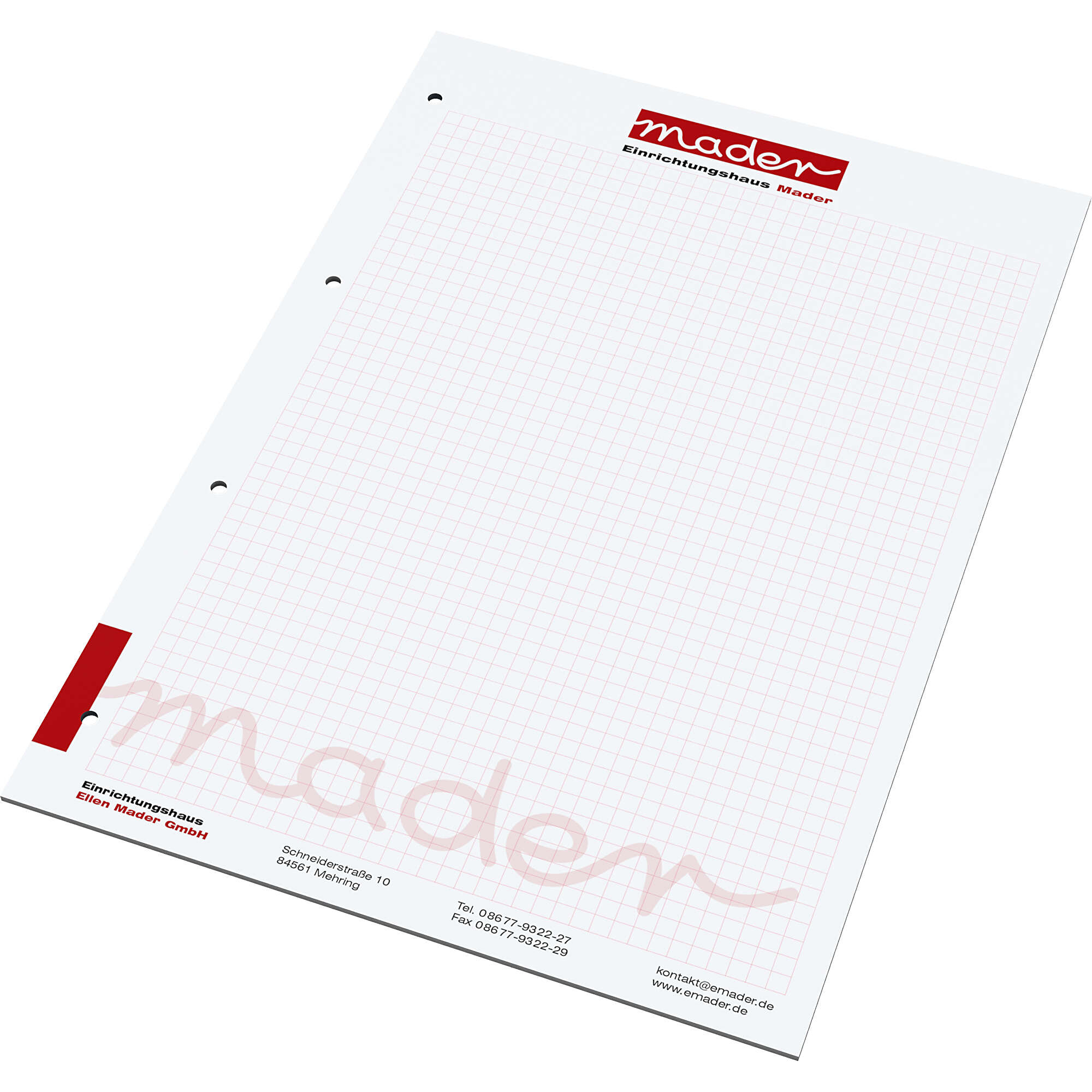 Schreibblock Bestseller A4, 25 Blatt mit 4-fach Abheftlochung ...